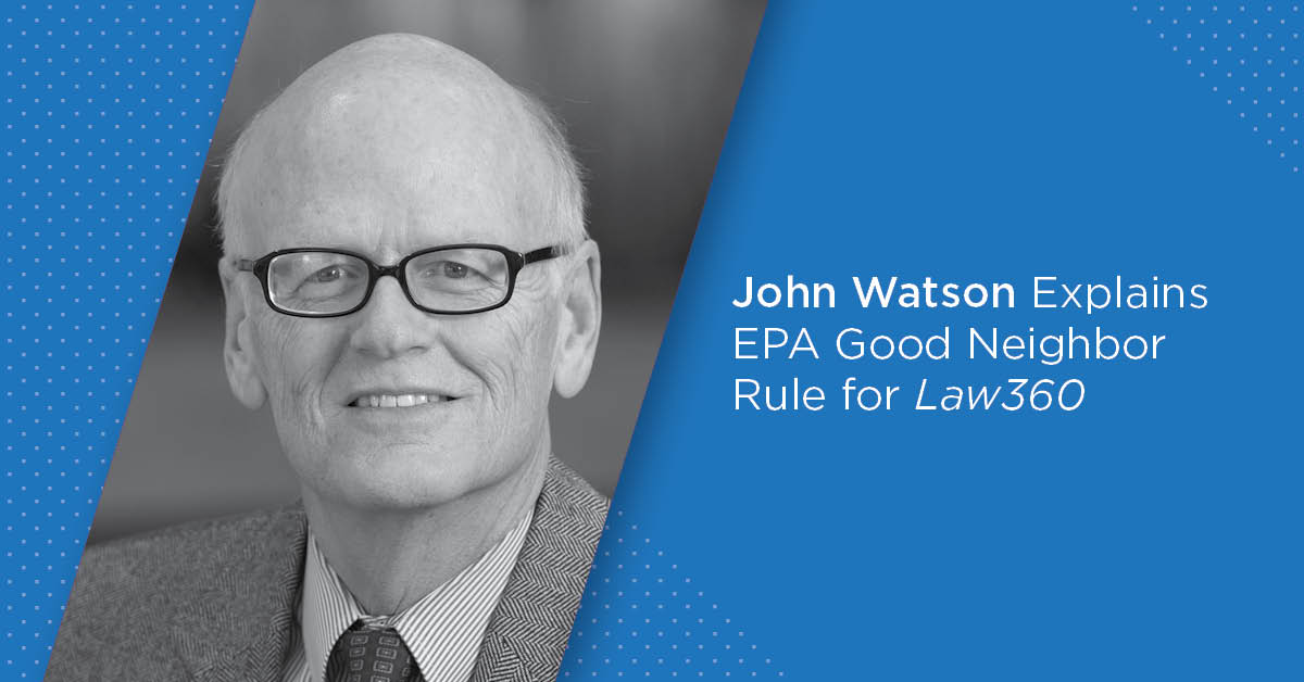 John Watson Outlines New EPA Proposal for Effluent Limitations for ...
