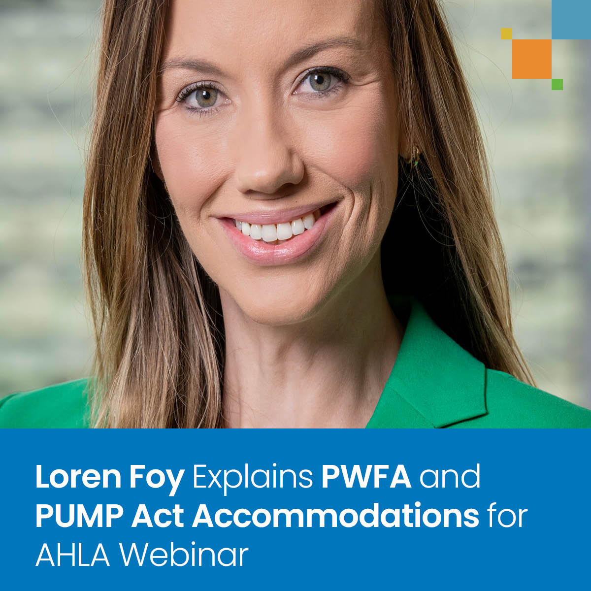 Loren Foy Explains PWFA and PUMP Act Accommodations for AHLA Webinar ...
