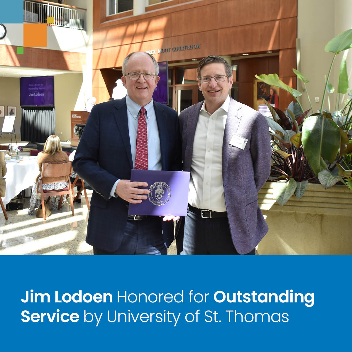 Jim Lodoen Honored for Outstanding Service by University of St. Thomas ...