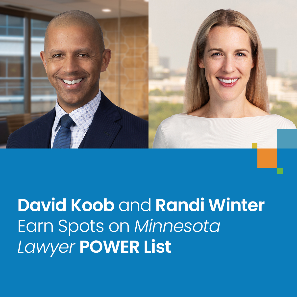 David Koob and Randi Winter Earn Spots on Minnesota Lawyer POWER List ...