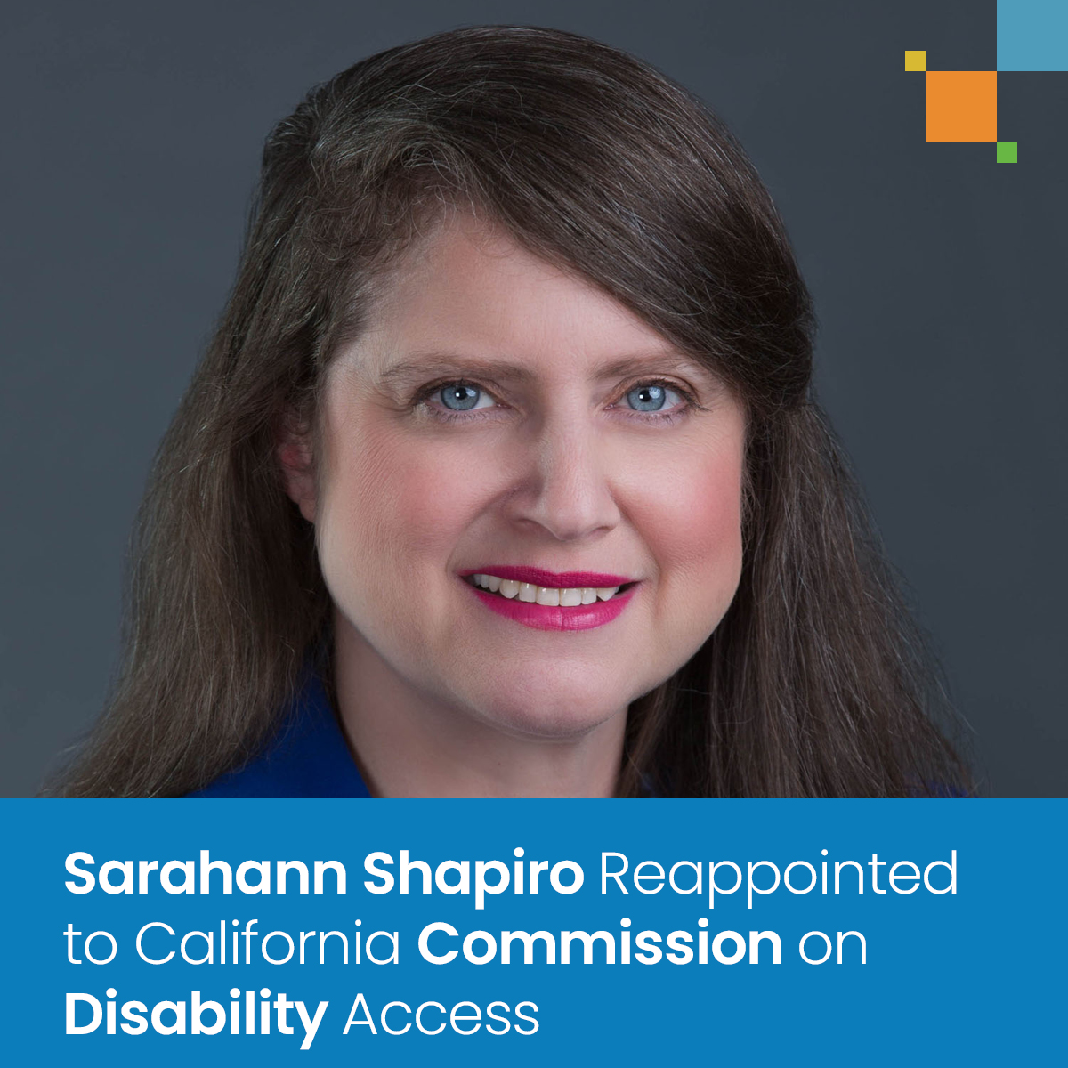 Sarahann Shapiro Reappointed to California Commission on Disability ...
